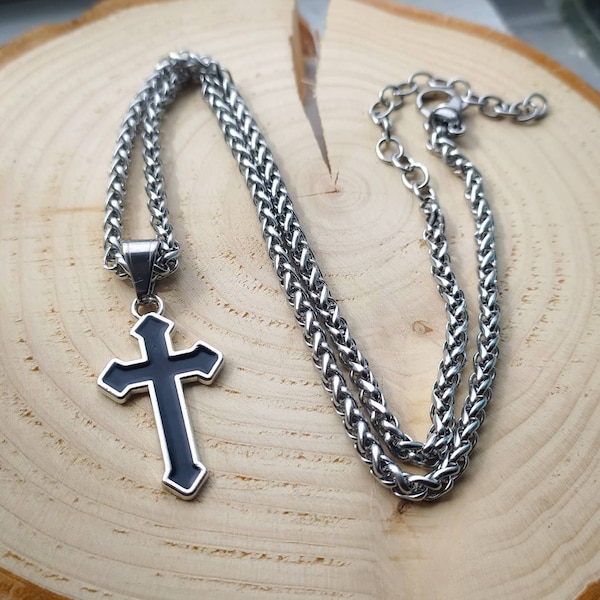 Cross Necklace Goth - Etsy