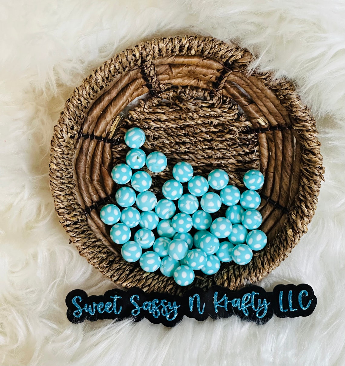 Pok a Dot Silicone Bead| Pink Dots 15mm Silicone Bead| 15mm Blue Dots ...