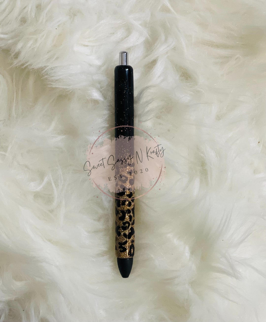 Cheetah Glitter Pen| Personalized Glitter Pen| Personalized Cheetah ...