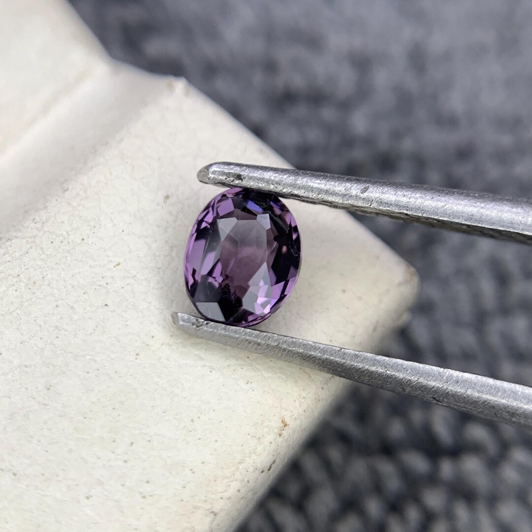 Rare 0.45 Carat Violet Spinel Gemstone: Oval Cut, Loose Gem for Ring or ...