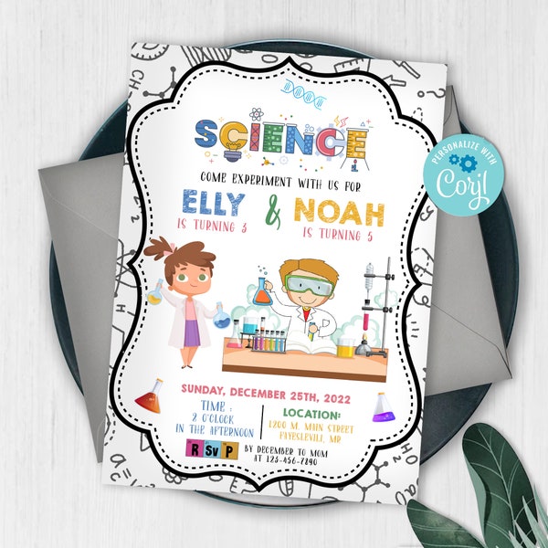 Science Invitation - Etsy