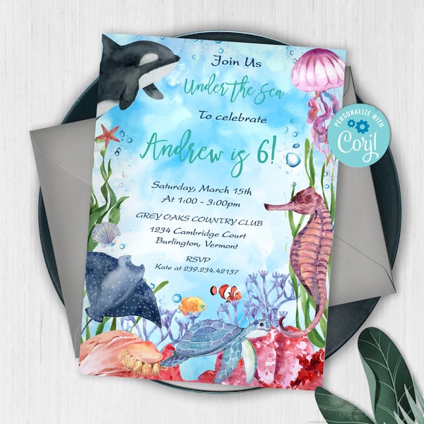 Ocean Invitation - Etsy