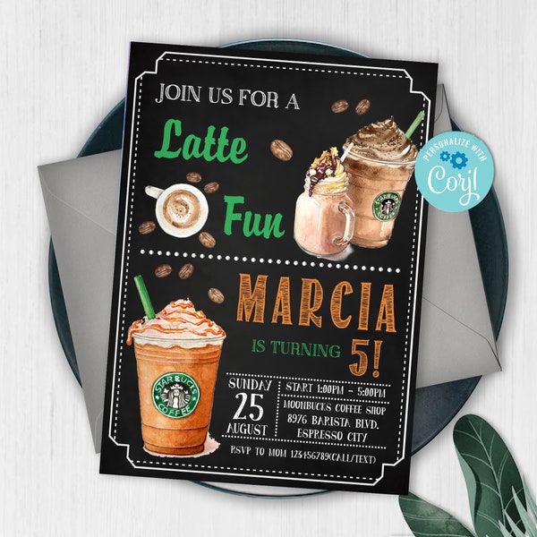 Starbucks Birthday Party - Etsy