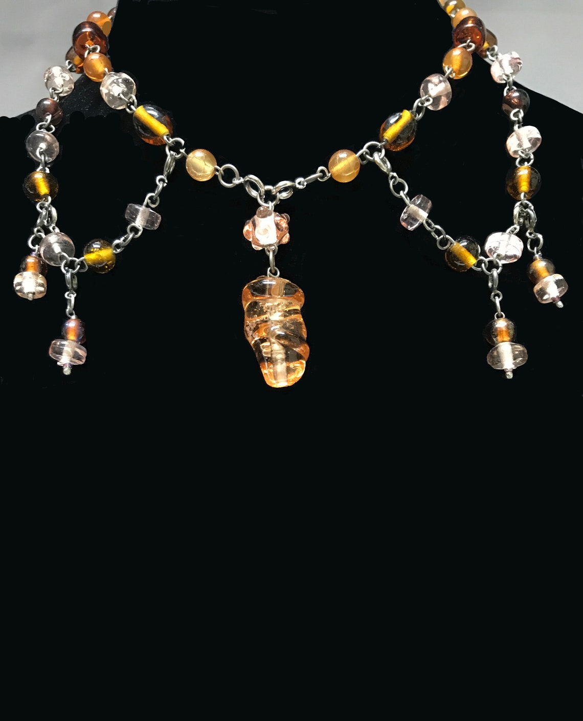 Reconfigurable Amber Glass Multinecklace - Etsy