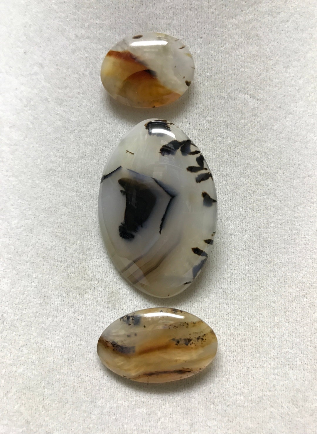 Three Yellowstone Agate Cabochons - Etsy
