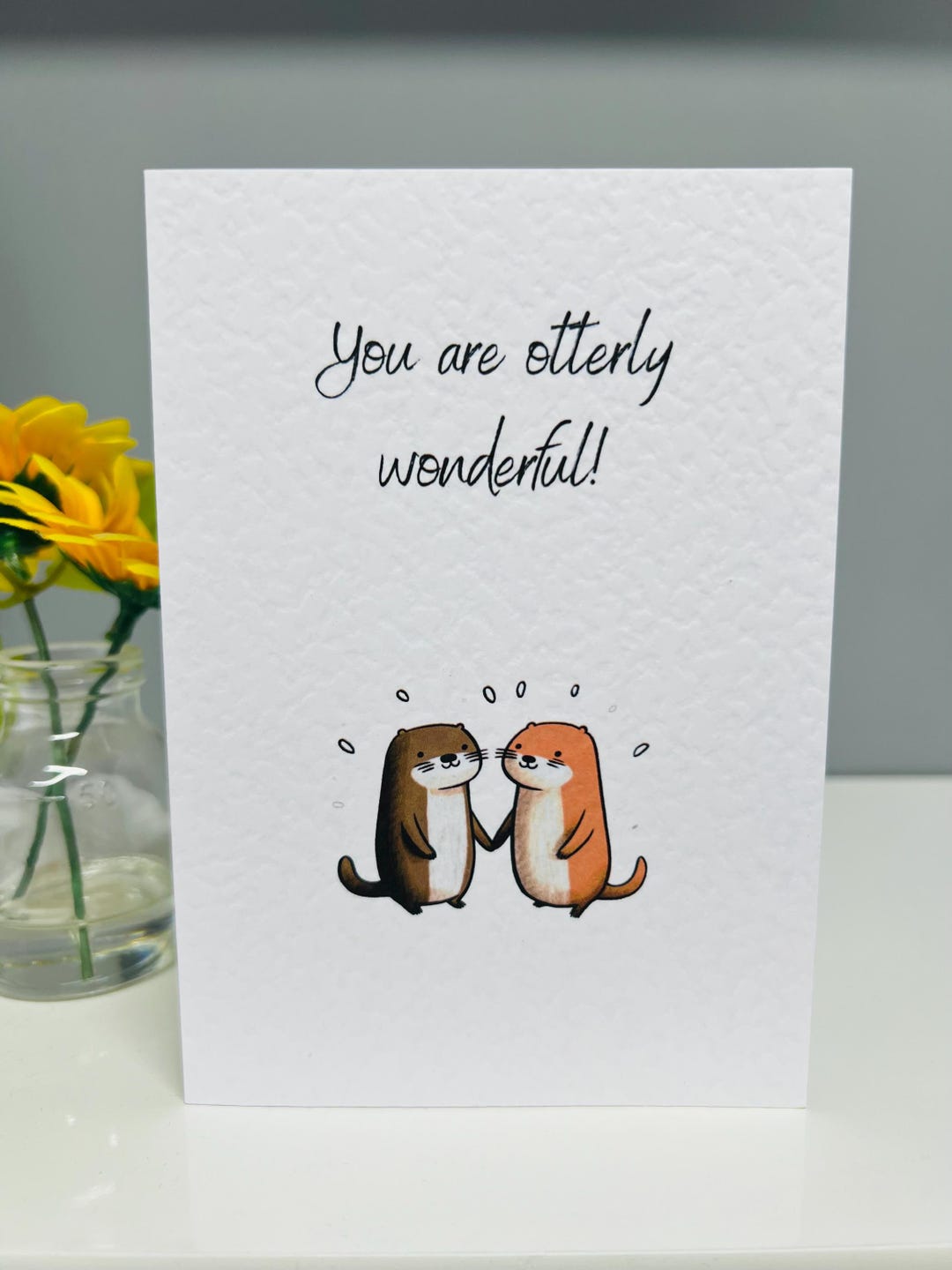 You Are Otterly Wonderful Card. Cute Otter Thank You Card for Any ...