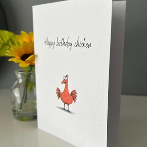 Happy Birthday Chicken. Birthday Card for Any Recipient. - Etsy