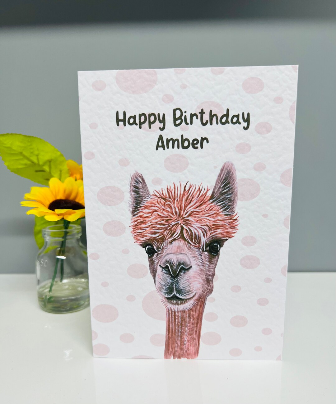 Alpaca Personalised Birthday Card. Llama Card - Etsy