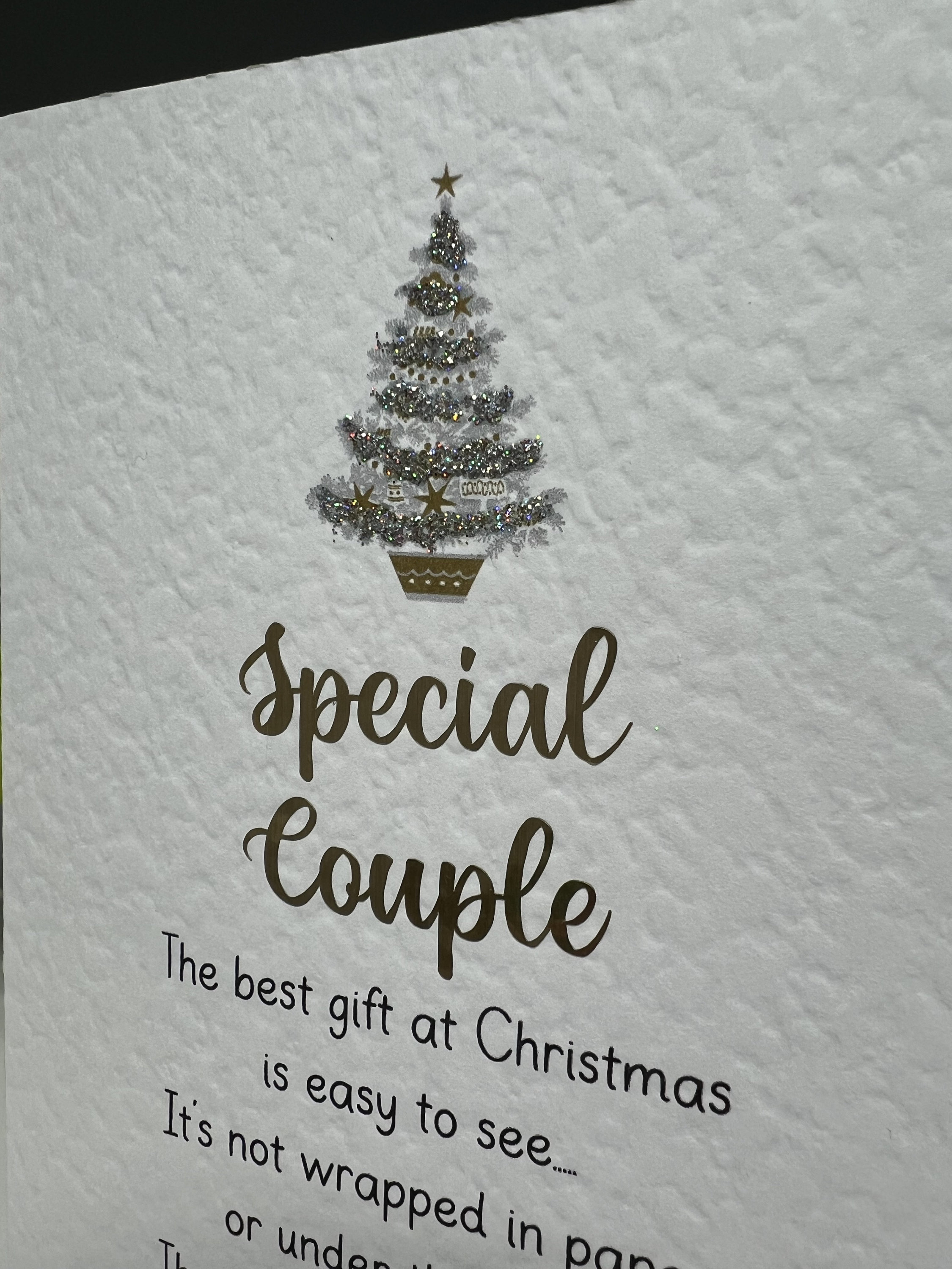 Special Couple Christmas Card With Glittery Christmas Tree - Etsy