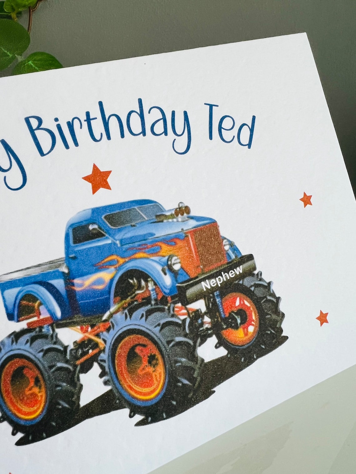 Monster Truck Birthday Card. Happy Birthday Nephew, Brother, Uncle, Dad ...
