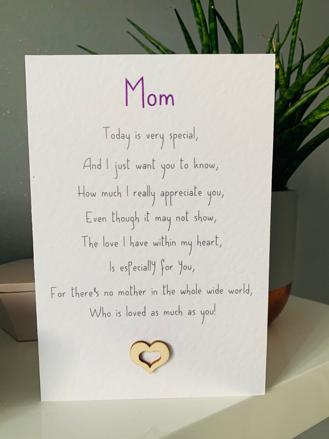 Mothers Day Card, for Birthday or Just Because. I Love You Mom - Etsy