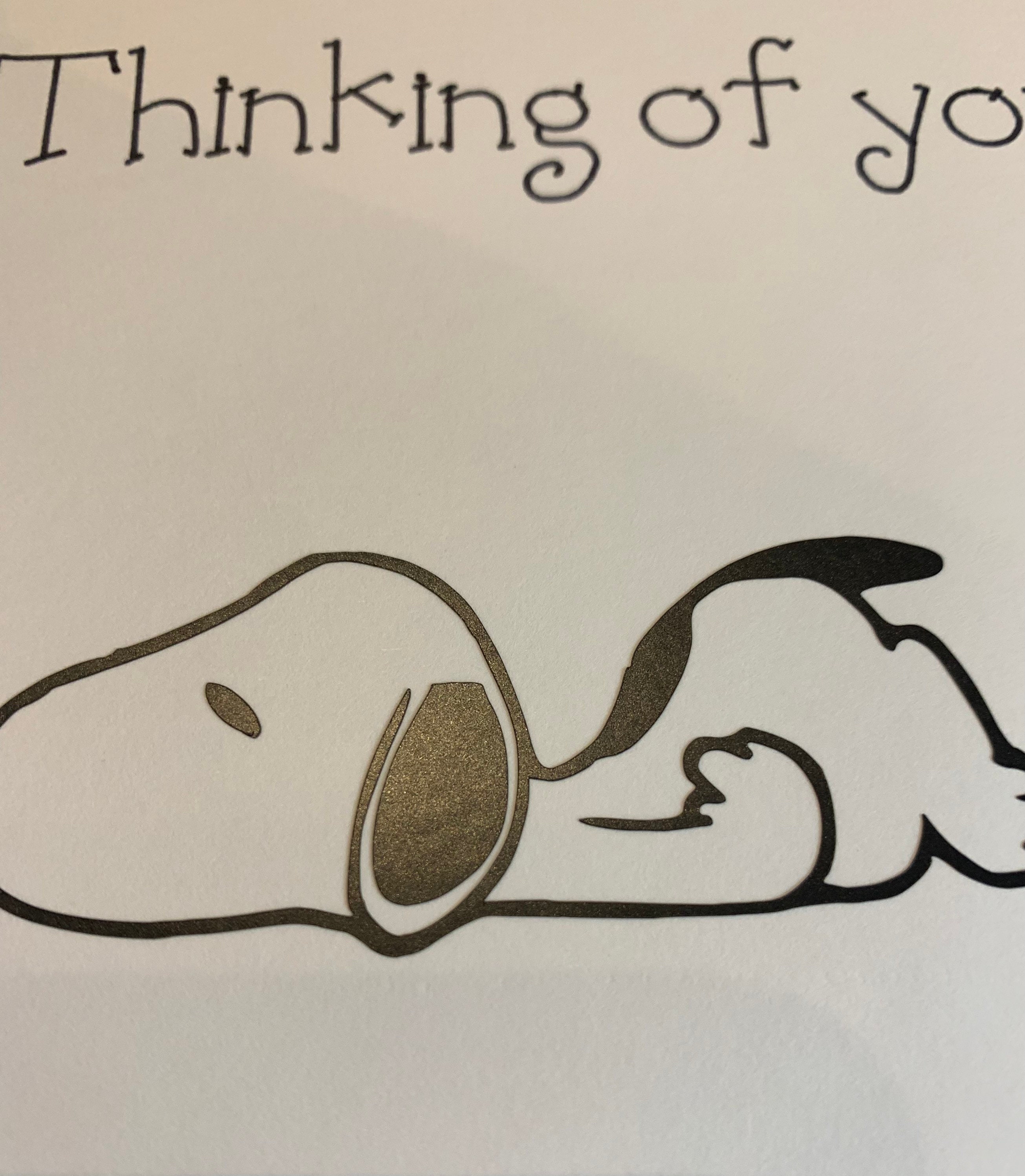 Pensando en ti tarjeta snoopy cualquier ocasión - Etsy España
