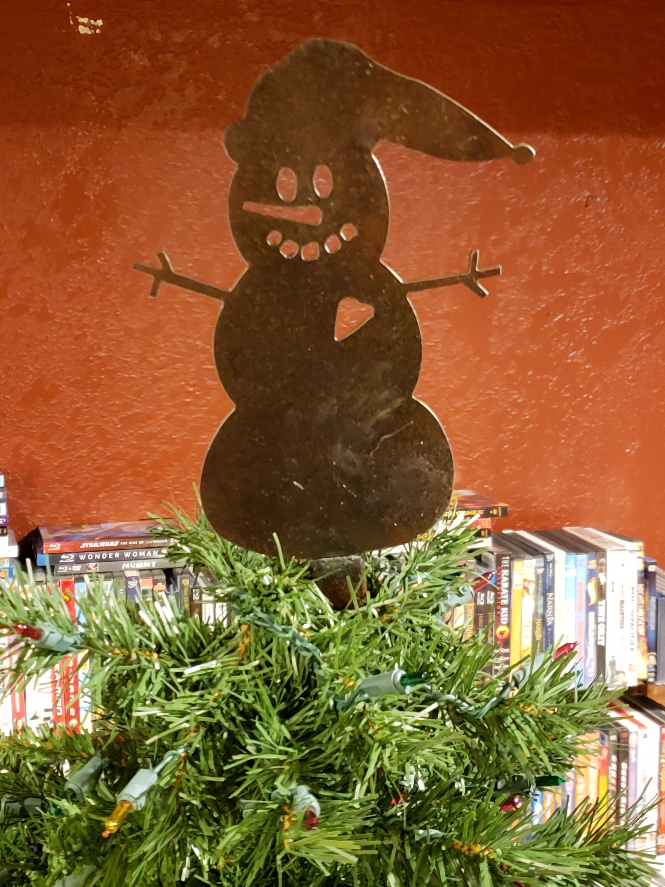 Santa Hat Snowman Tree Topper - Etsy