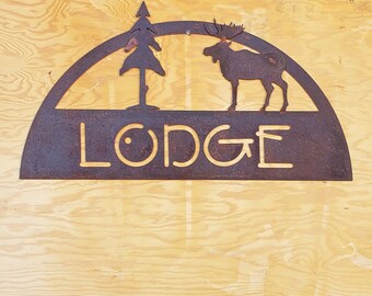 Wilderness Lodge Sign, Wood Lodge Decor, Lodge Moose Sign, Welcome ...
