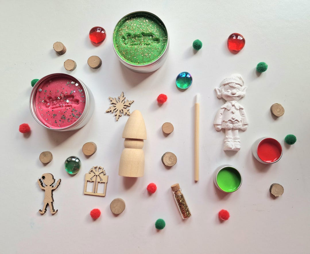 Elf Mini Playdough Kit - Etsy