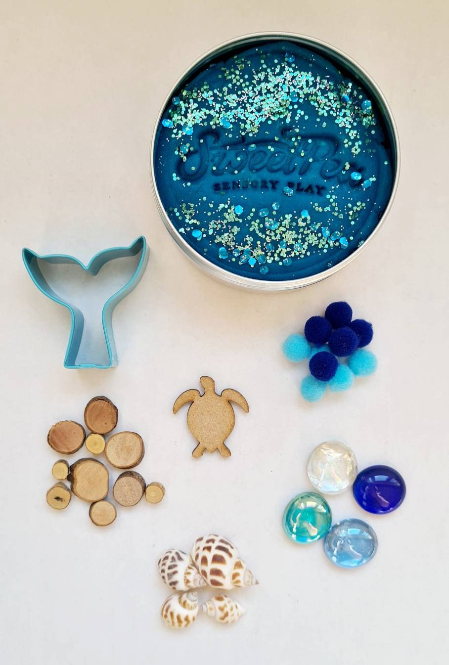 Ocean Mini Playdough Kit - Etsy UK