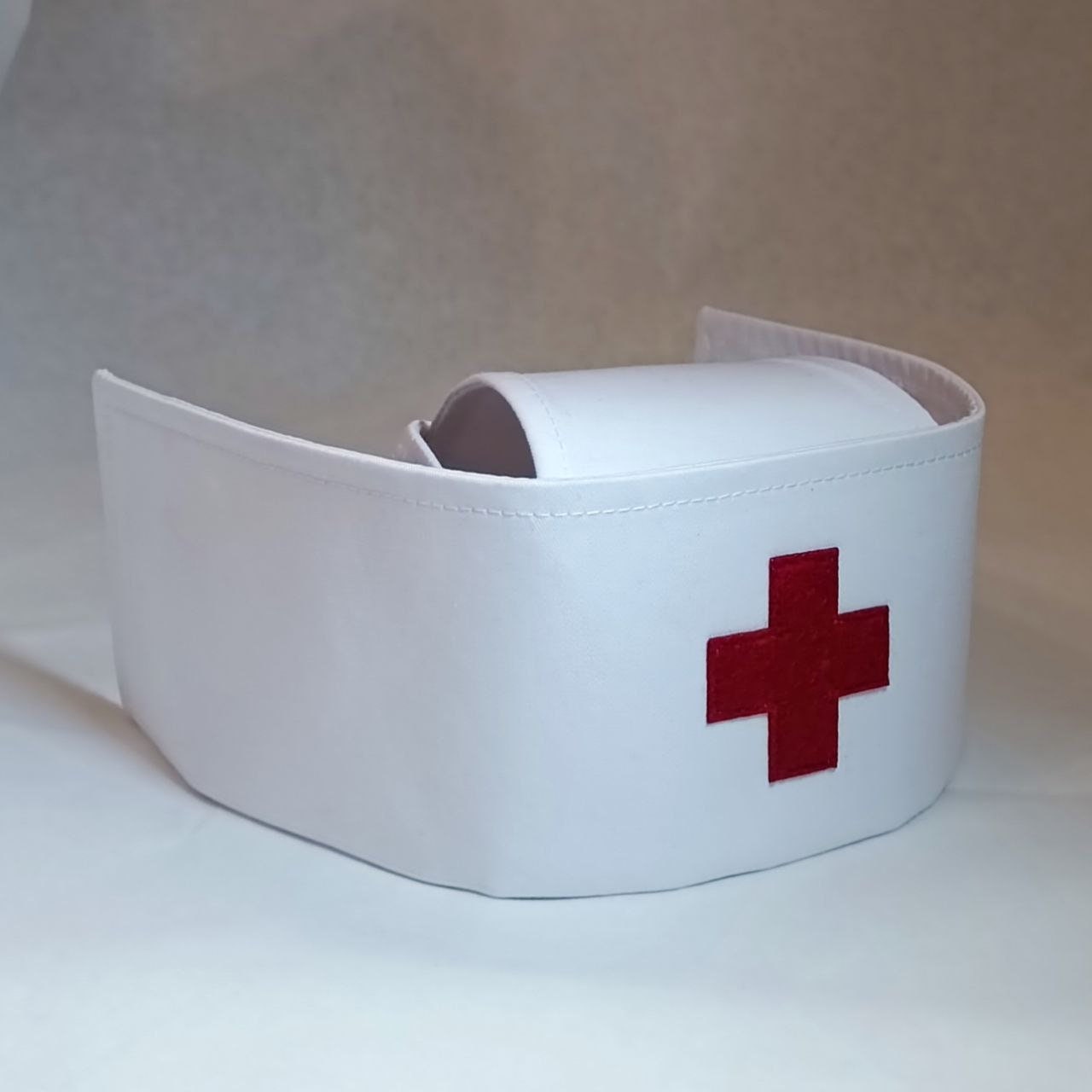 White Nurse Cap With Red Cross, Vintage Style Nurse Hat, Nurse Outfit ...