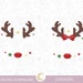 Christmas Reindeer Face Monogram Svg, Christmas Split Name Frame Bundle ...