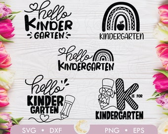 Hello Kindergarten Bundle Svg Back to School Svg - Etsy