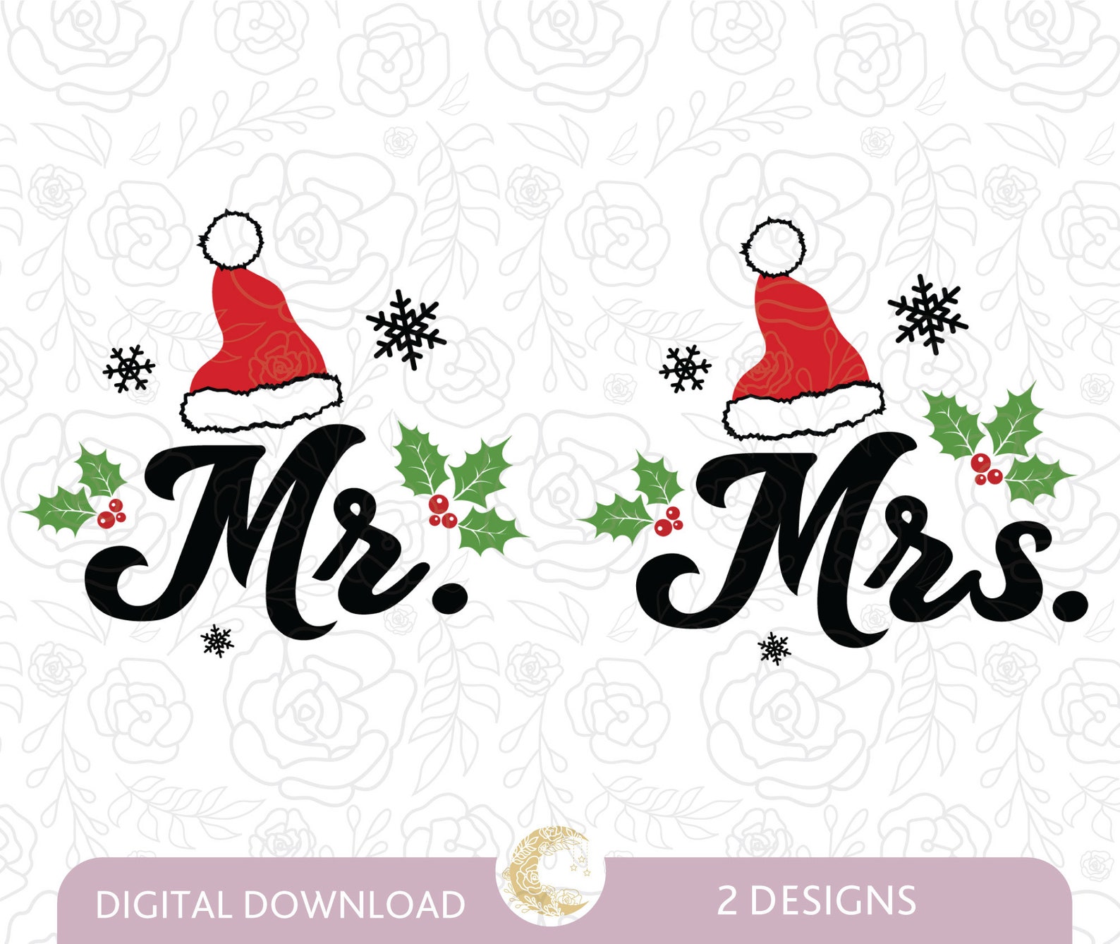 Mr and Mrs Bundle SVG Christmas Mr and Mrs Svg Wedding - Etsy