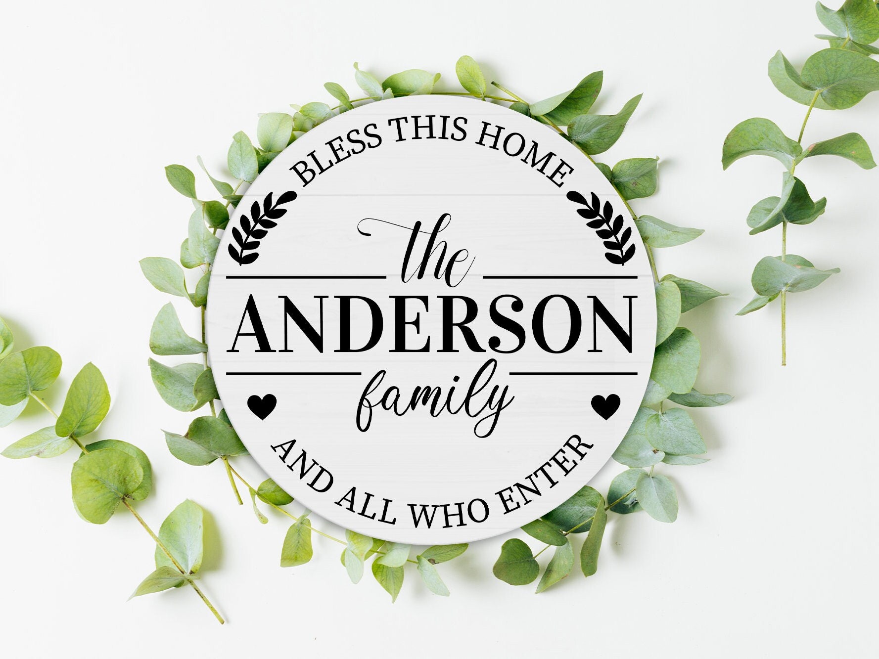 Family Name Floral Wreath SVG Bundle: Surname Monogram Cut Files ...