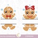 Christmas Gingerbread Monogram Svg, Christmas Split Name Frame Bundle ...