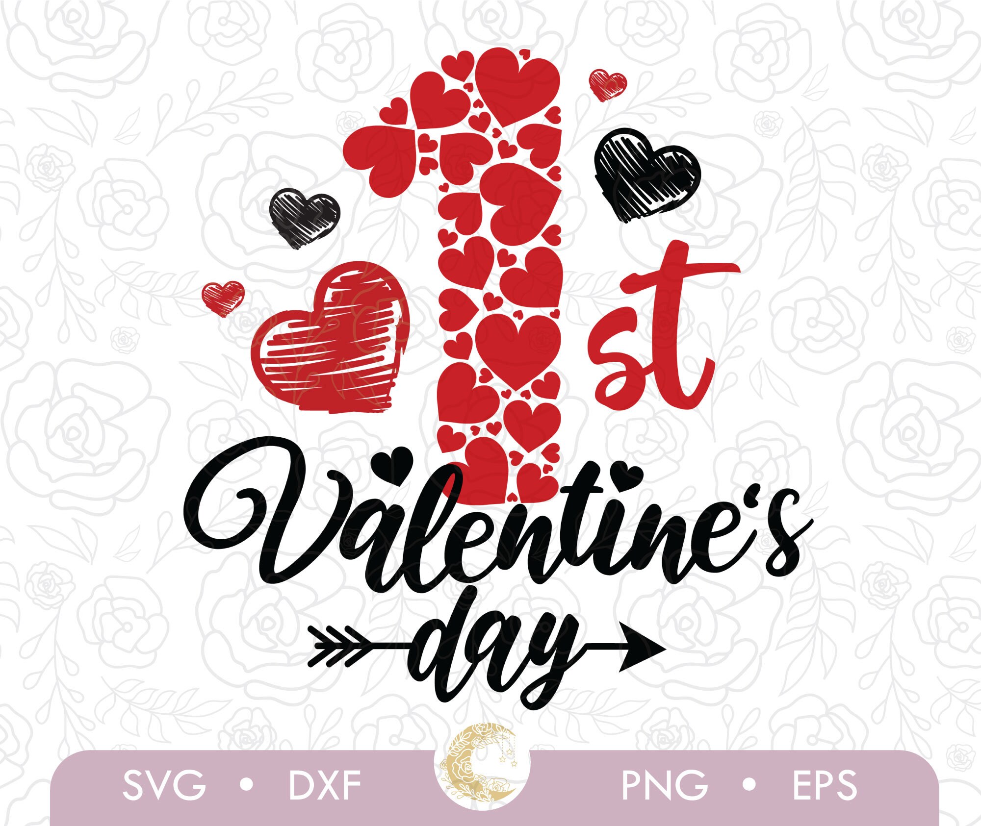 My 1st Valentine's Day SVG: Valentine's Day Baby T-shirt Design ...