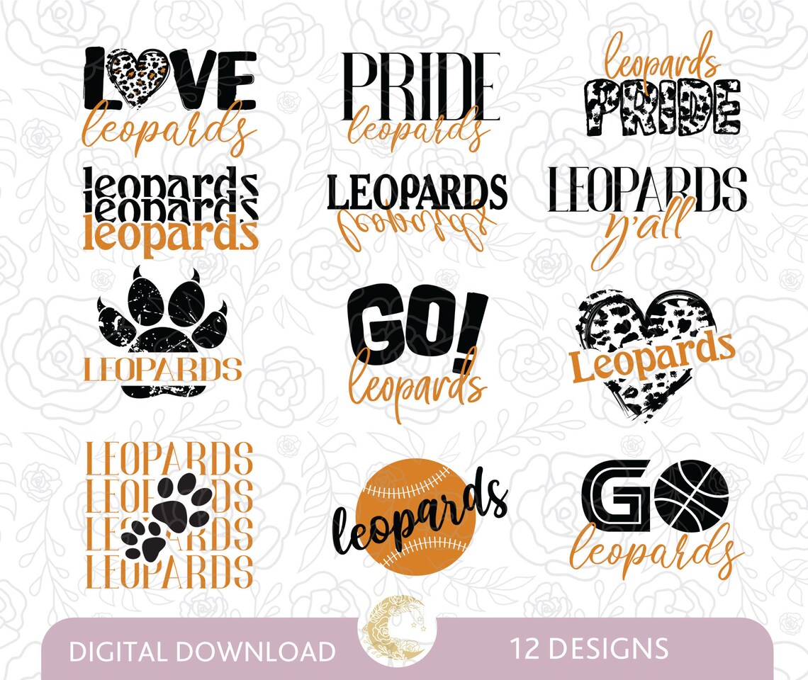 Leopards Mascot SVG Bundle: Pride Sport Cut Files (digital Download) - Etsy