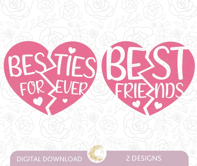 Besties Forever Heart Svg Best Friends Heart Svg Couple - Etsy