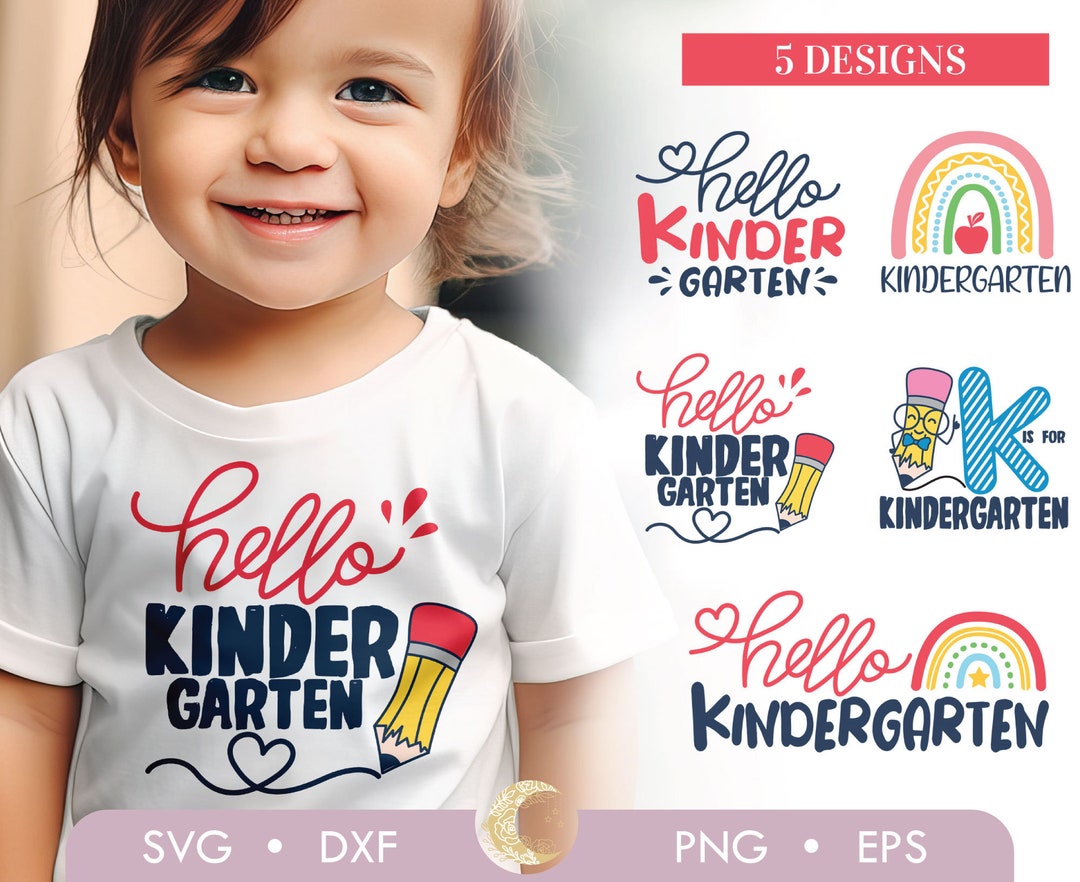 Hello Kindergarten Bundle Svg, Back to School Svg, Kindergarten Svg ...