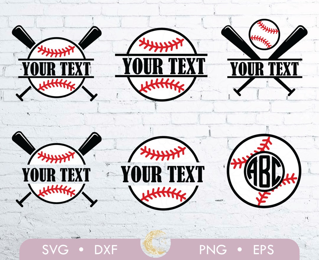 Baseball Monogram SVG Bundle: Split Name Frame (digital Download) - Etsy