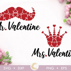 Valentine's Day Bundle Svg, Missis Valentine Svg, Mister Valentine Svg ...