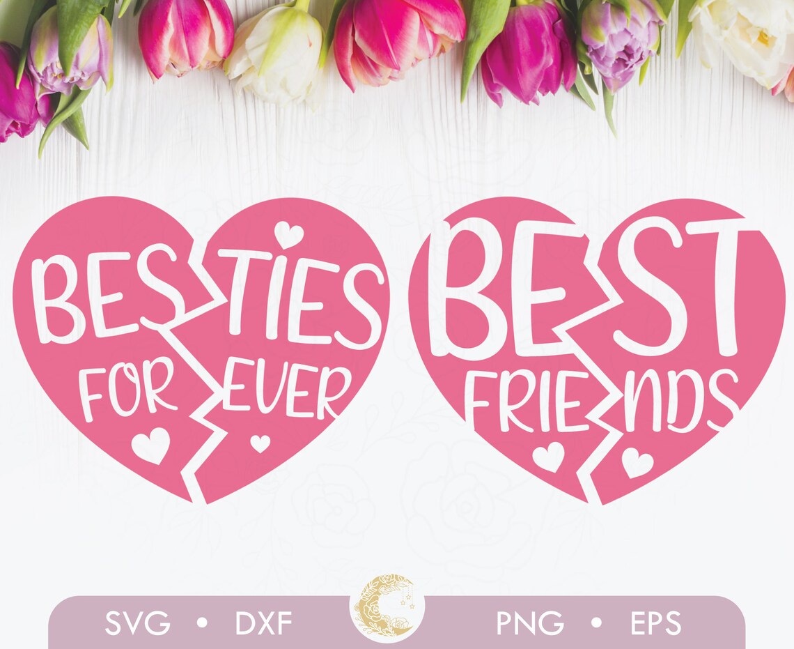 Besties Forever Heart Svg Best Friends Heart Svg Couple - Etsy