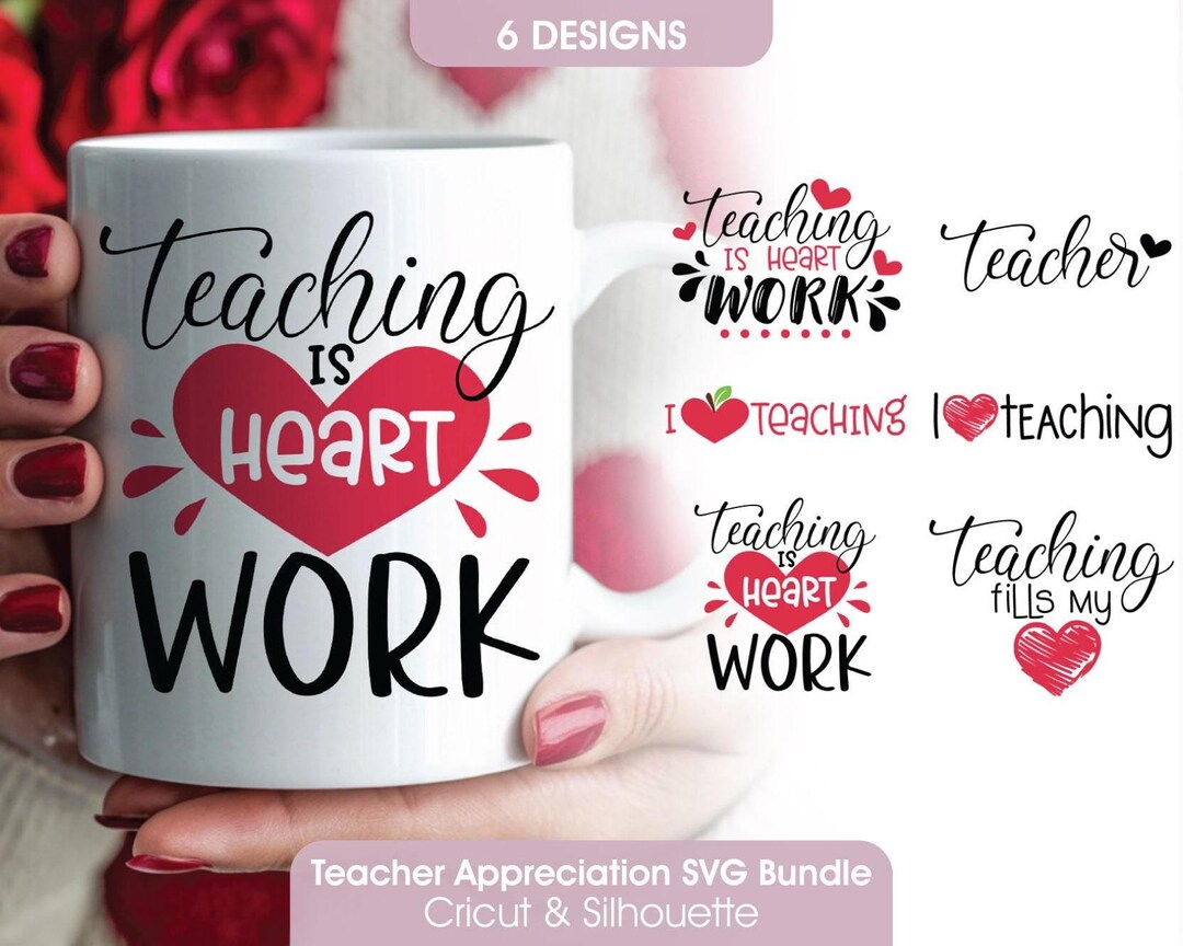 Teacher Appreciation SVG Bundle, Teaching Quotes Cut Files, End of ...
