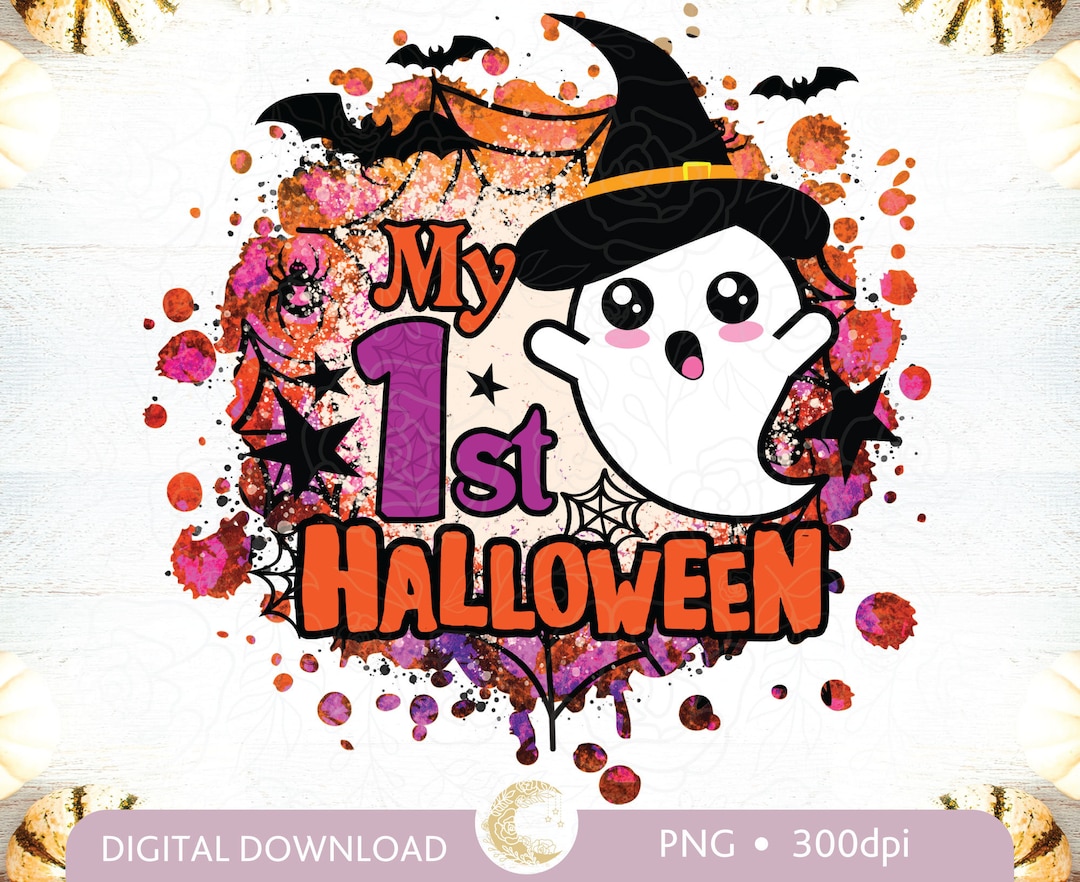 My 1st Halloween PNG, My First Halloween Boy Girl Png, Baby's 1st ...