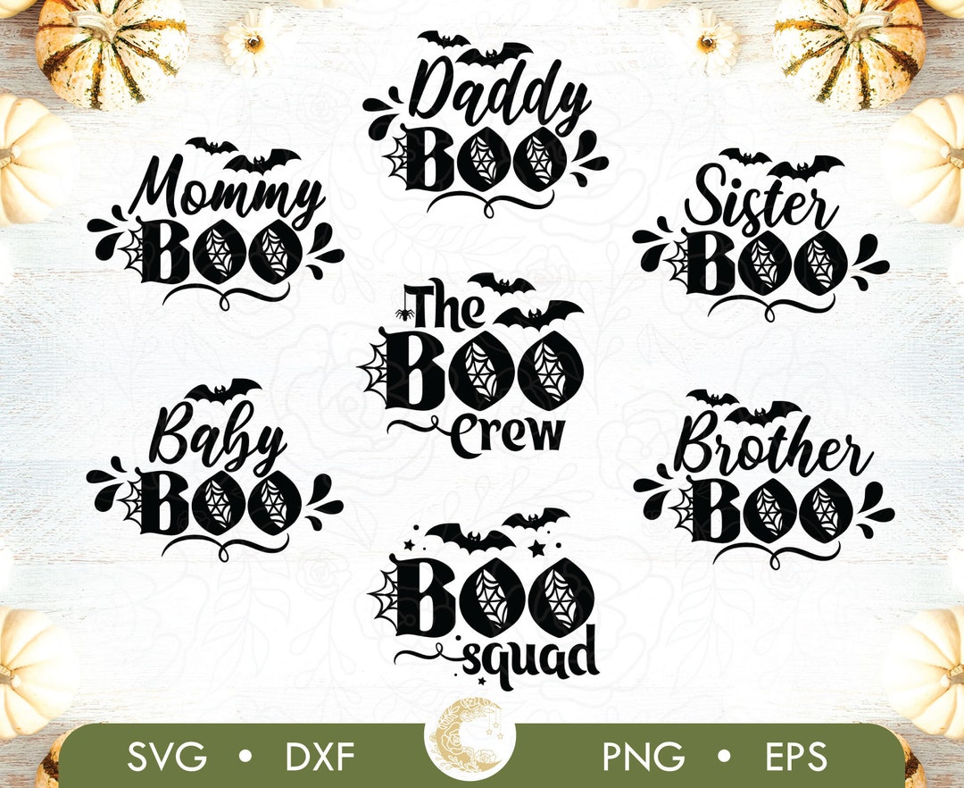 Boo Crew Bundle Svg, Boo Family Bundle Svg, Halloween Svg, Halloween ...