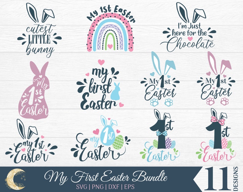 Easter Baby Bundle SVG My First Easter Svg My 1st Easter - Etsy