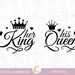 His Queen Her King SVG: Couple Shirt Design, Valentine's Day Clipart ...