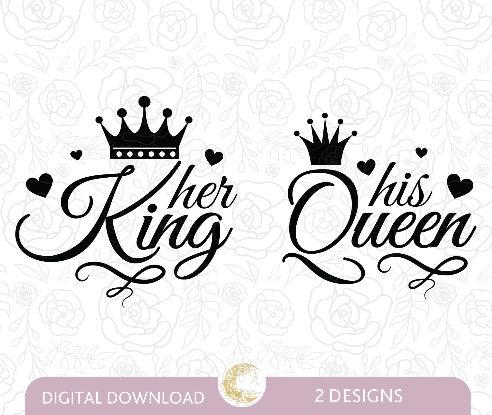 His And Hers Crown Drawing