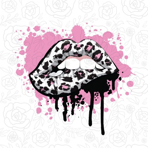 Leopard Lips Sublimation Leopard Dripping Lips Pink Lips - Etsy
