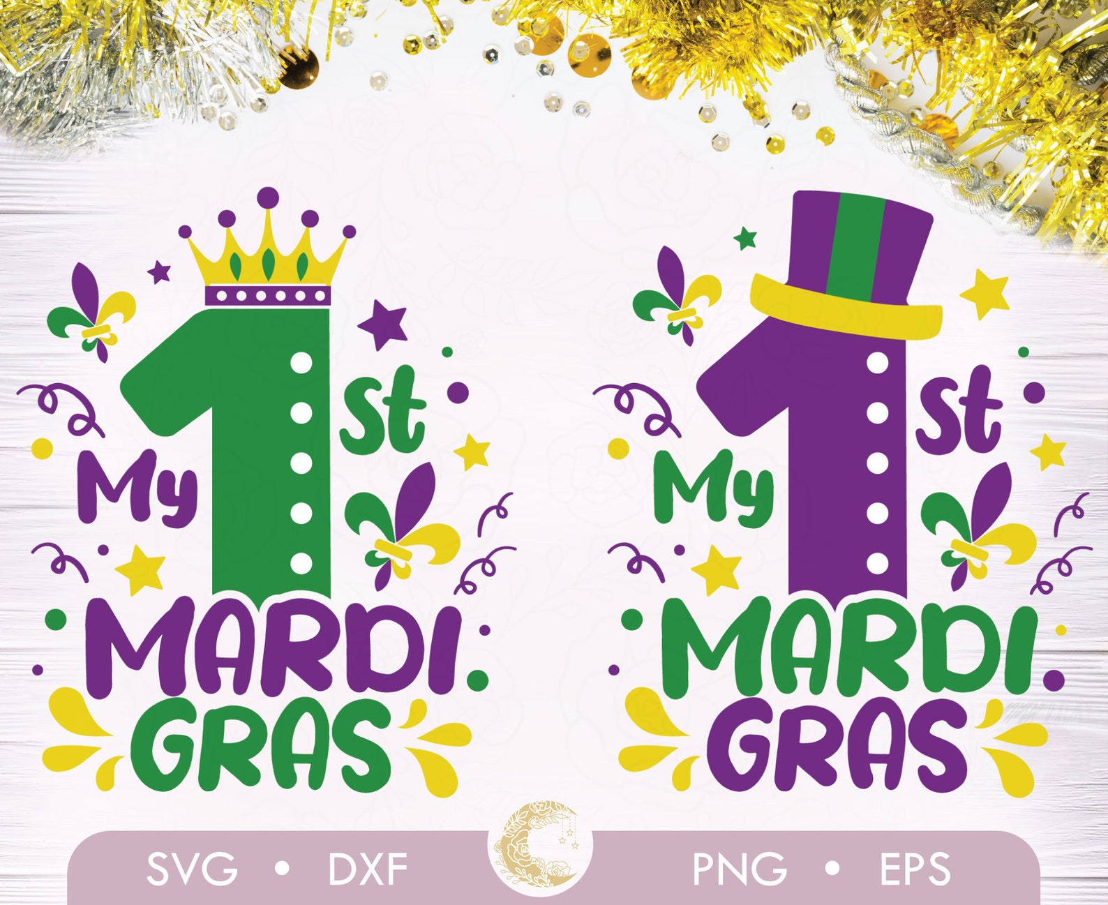 My First Mardi Gras Bundle SVG Baby Mardi Gras Number Design - Etsy
