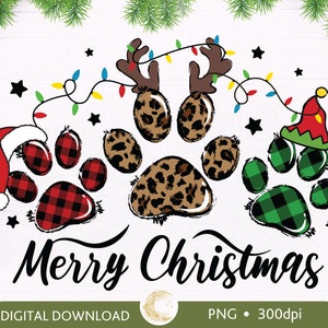 Merry Christmas Paw Png, Happy Pawlidays PNG, Fur PNG, Christmas ...