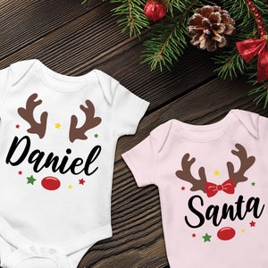 Christmas Reindeer Face Monogram Svg, Christmas Split Name Frame Bundle ...