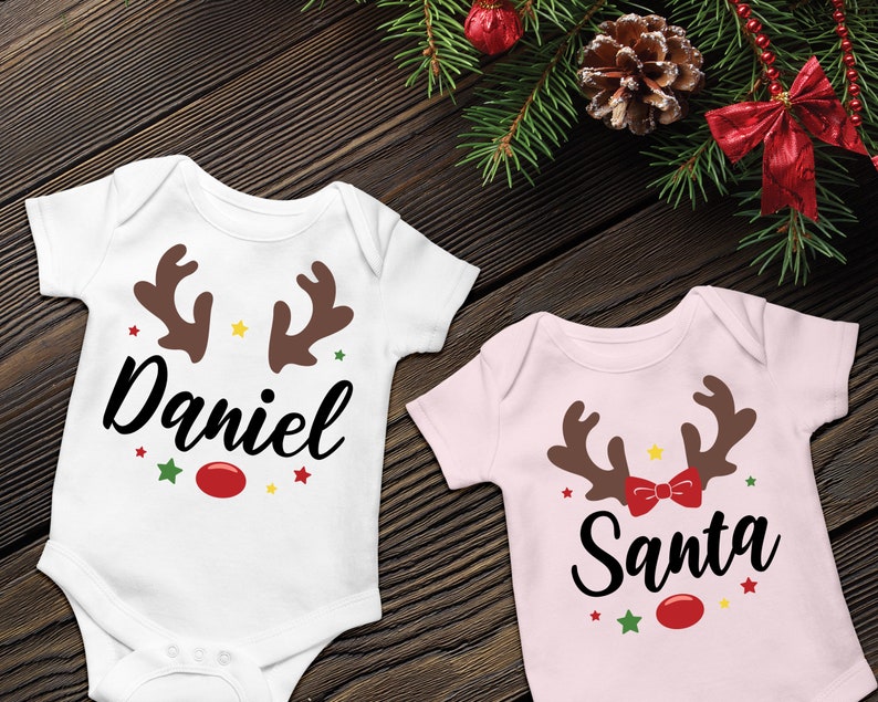 Christmas Reindeer Face Monogram Svg Christmas Split Name - Etsy