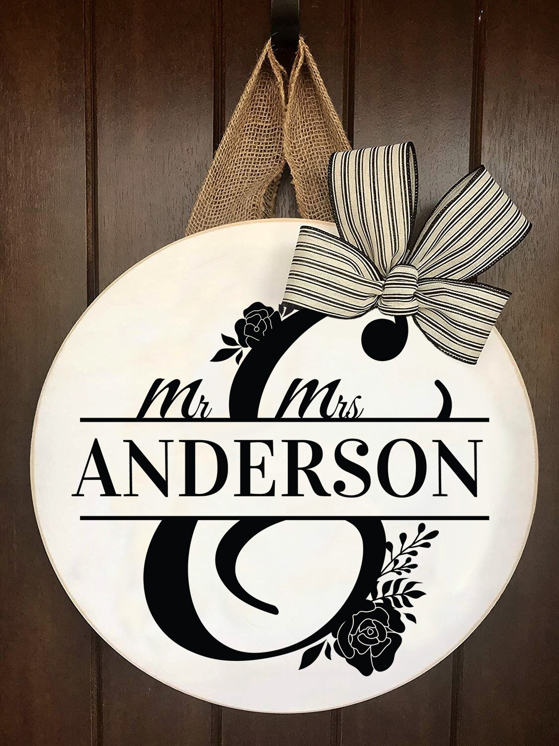Family Name Floral Wreath SVG Bundle: Surname Monogram Cut Files ...