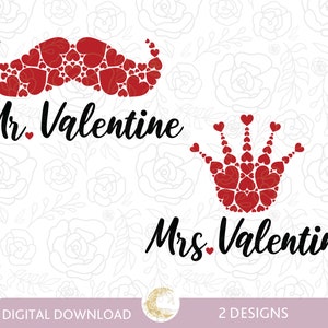 Valentine's Day Bundle Svg, Missis Valentine Svg, Mister Valentine Svg ...