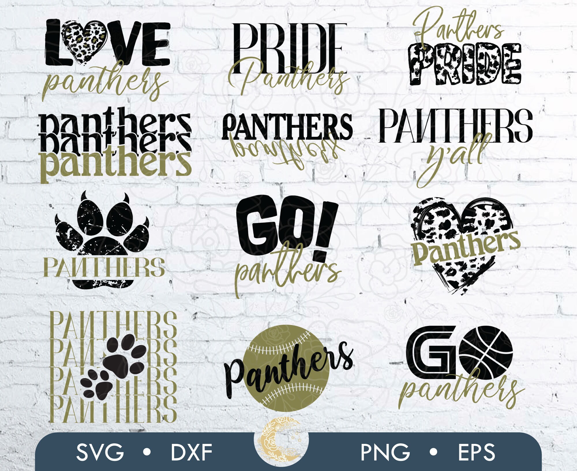 Panthers Mascot Bundle SVG Go Panthers SVG Panthers Pride - Etsy