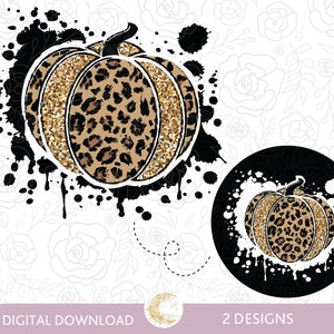 Leopard Gold Pumpkin Sublimation PNG, Leopard Sublimation, T-shirt ...