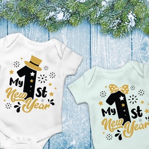 My First New Year SVG Bundle, Baby New Year Design (digital Download ...