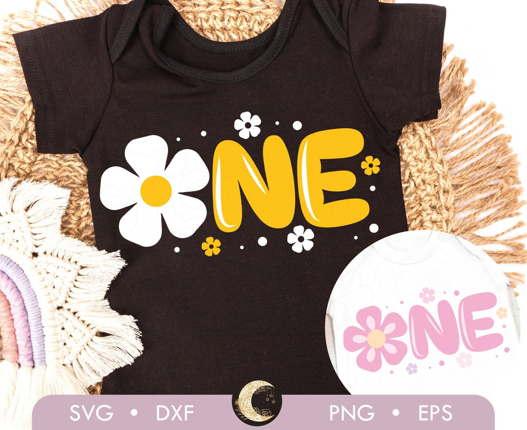 Daisy One Bundle Svg, Girl 1st Birthday Svg, First Birthday Svg, Flower ...
